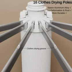 Space Saving Foldable Rotary Clothes Drying Rack – Bravo Goods